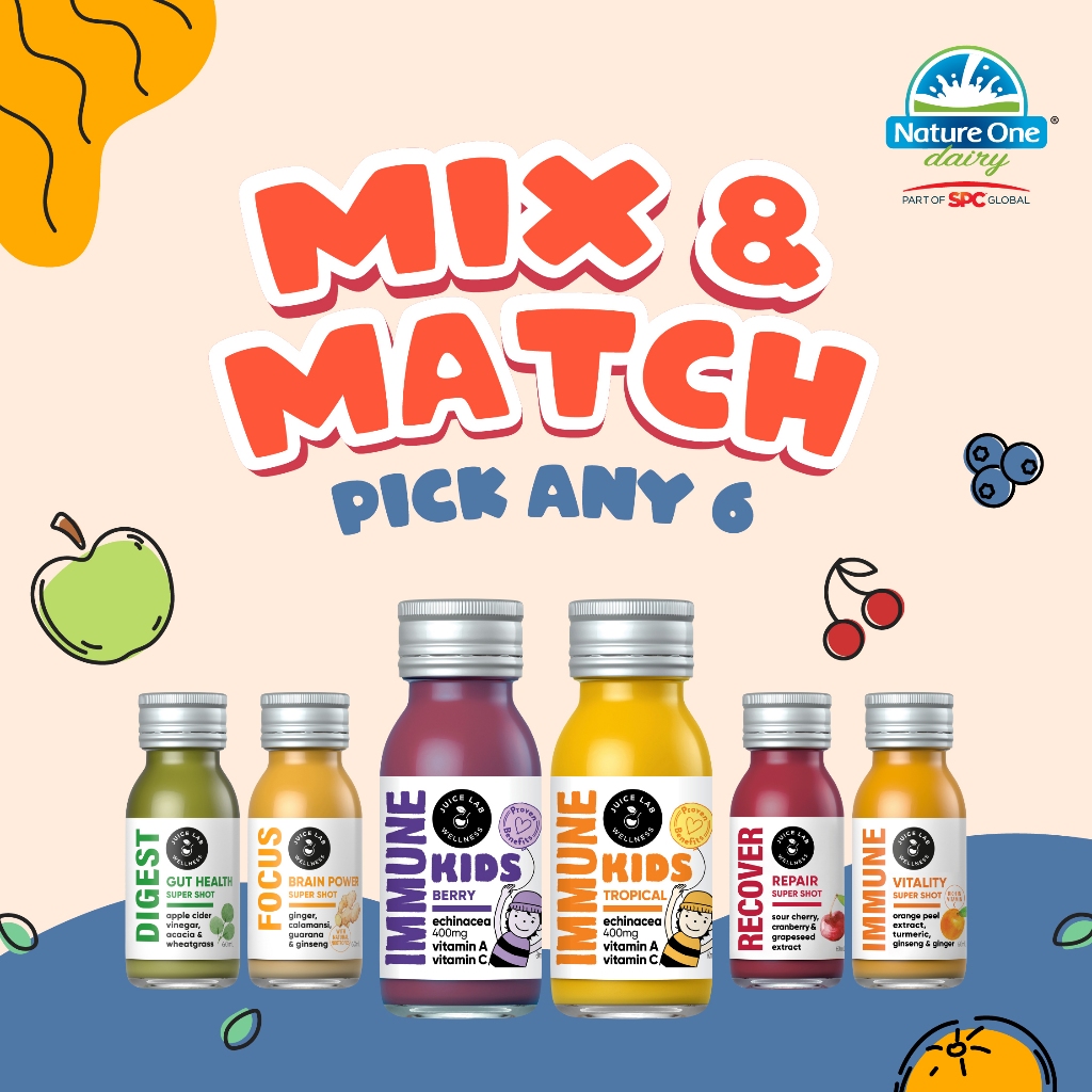 [Mix-N-Match-8] Nature One Dairy Juice Lab Shots 60ml | Shopee Singapore