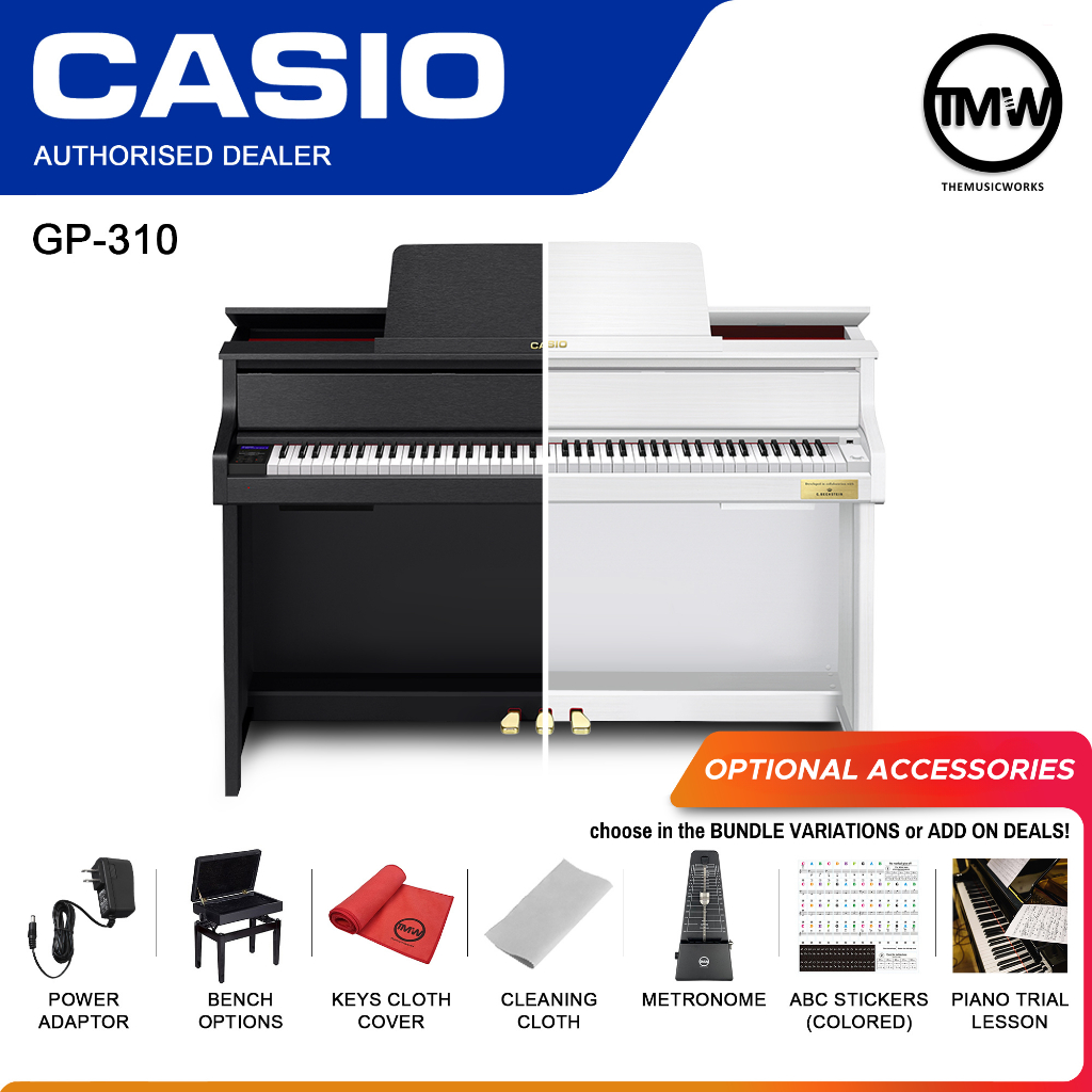 Casio GP310 Digital Piano Hybrid Upright 88 Keys Weighted Hammer Action ...