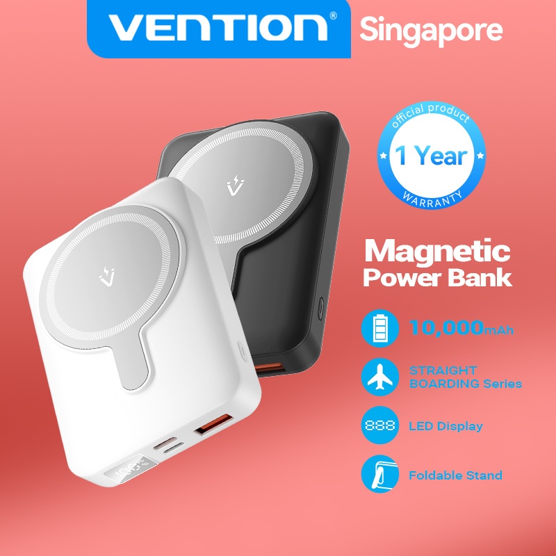 Vention 10000mah Magnetic Wireless Power Bank 5000mah Powerbank ...