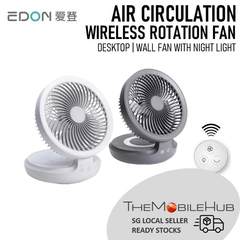 Edon Table Desktop Wall Fan Air Circulation Fan Rotating USB ...