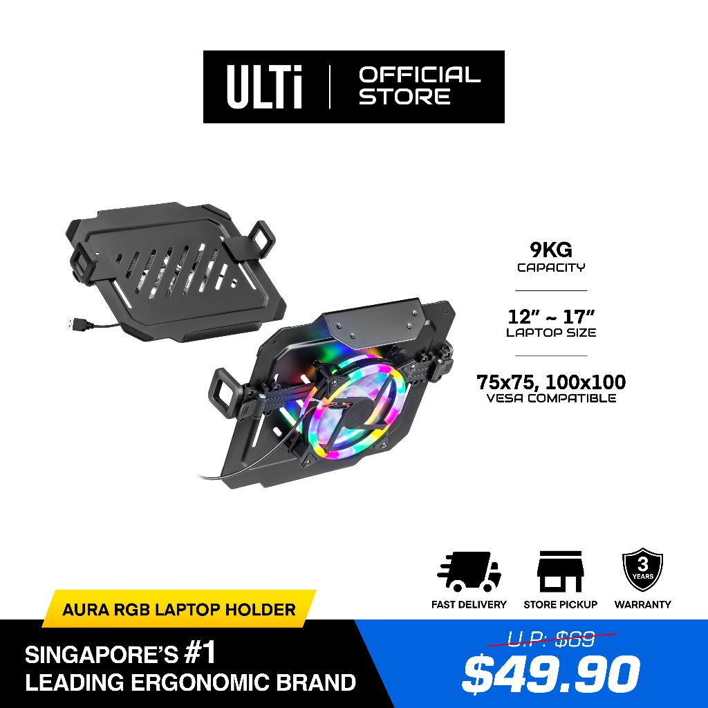 ULTi AURA RGB Vesa Laptop Holder | C74 | Shopee Singapore