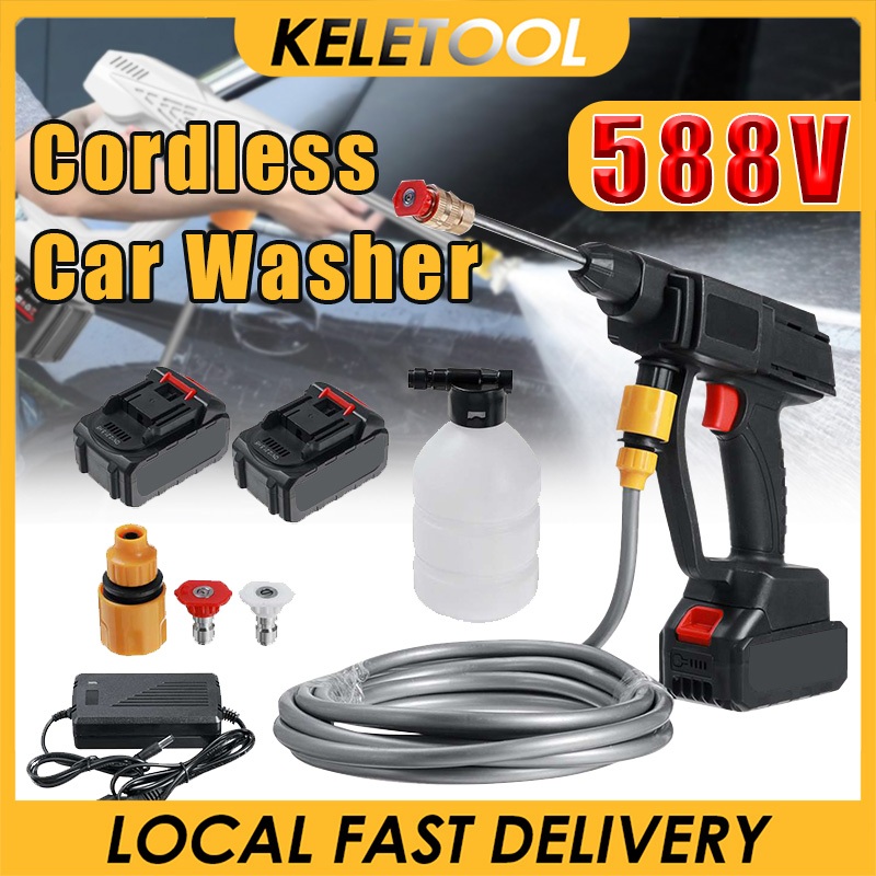 Handheld Cordless Car Washer Gun Portable Jet Spray Washing Spraye ...