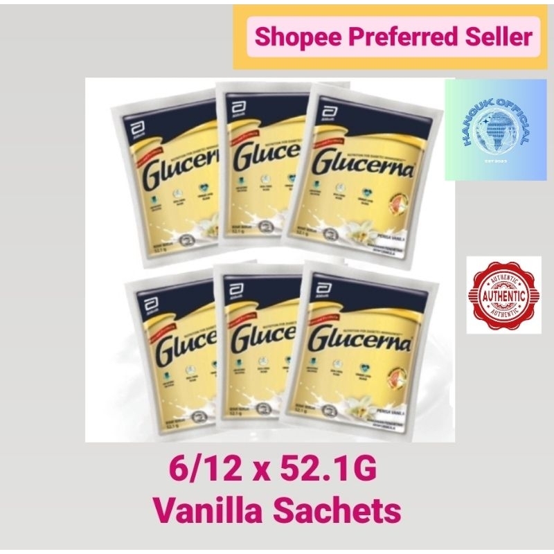 Glucerna Vanilla Sachets - 6/12 Sachets(52.1G) | Shopee Singapore