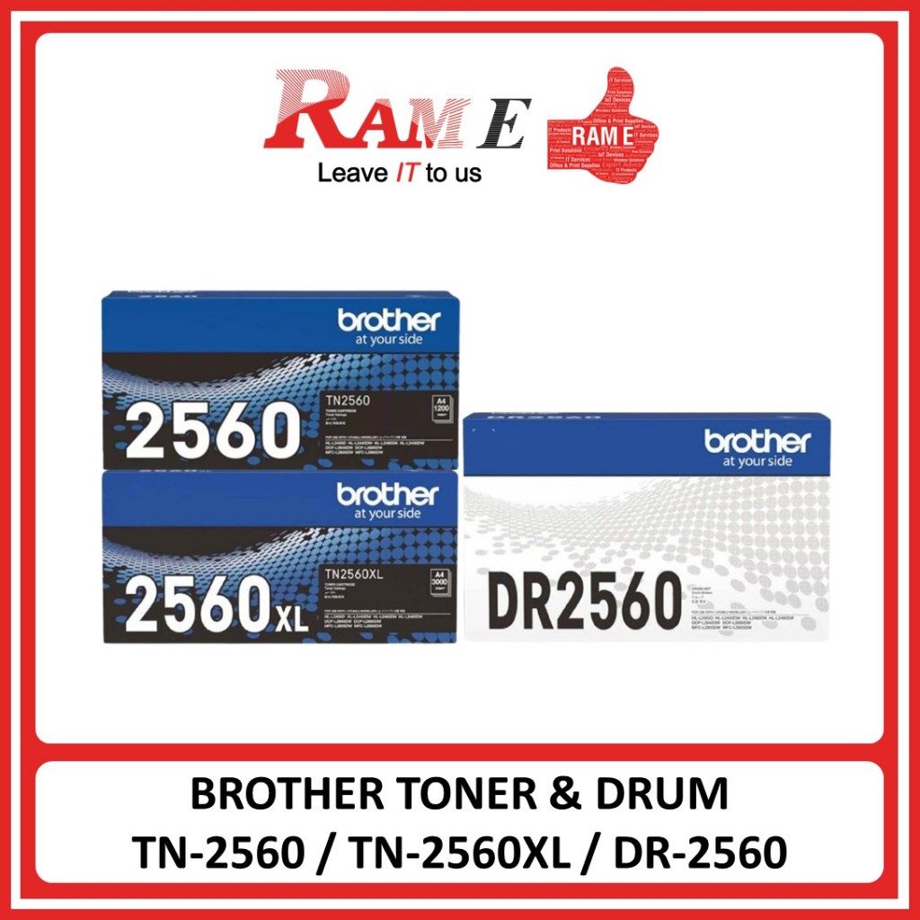 [ORIGINAL] Brother Toner TN-2560 TN2560 TN-2560XL TN2560XL / Drum DR ...