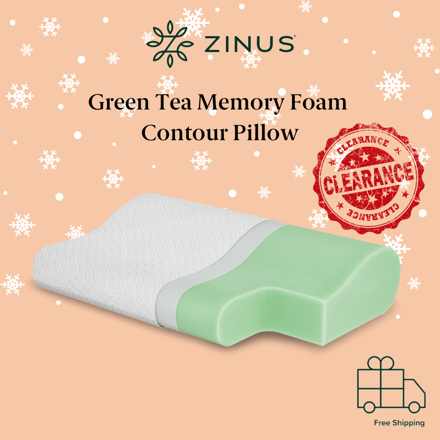 Pillow Zinus Green Tea Memory Foam Ergonomic | Shopee Singapore