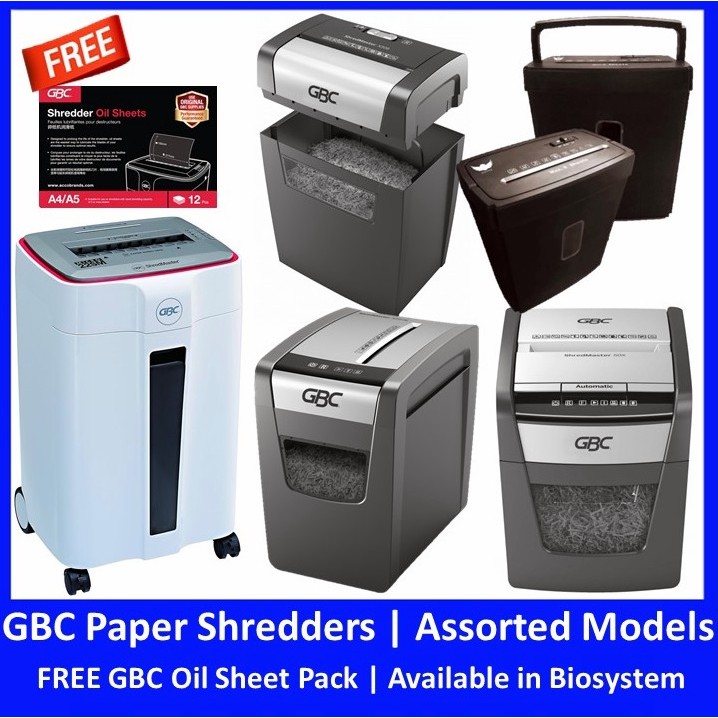 "FREE Oil Sheet Pack" | GBC X308 Paper Shredder | Confetti | X312 ...