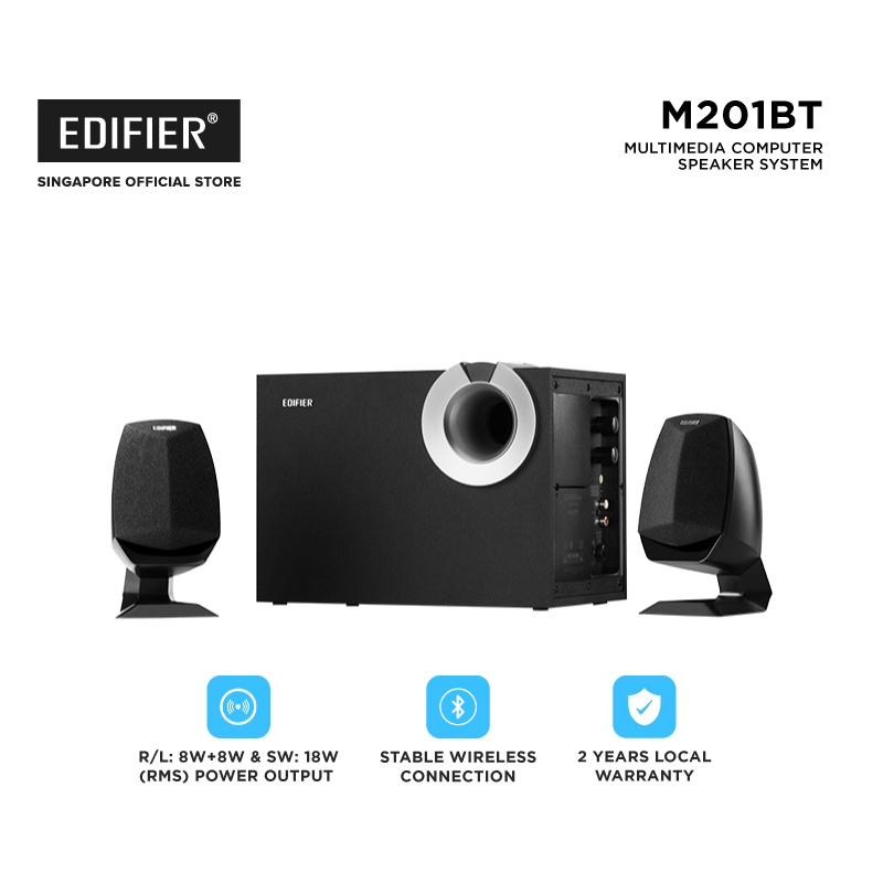 Edifier M201BT 2.1 Bluetooth Multimedia Speaker System | Shopee Singapore