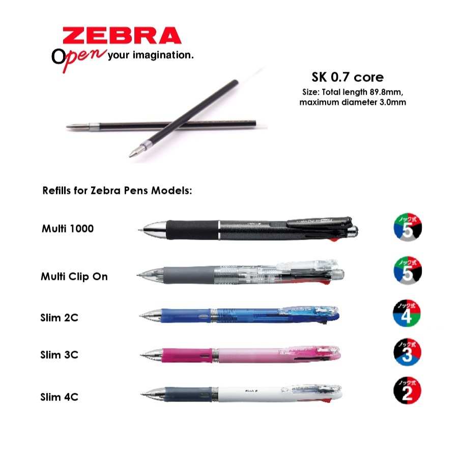 Zebra Refill SK 0.7mm | Shopee Singapore