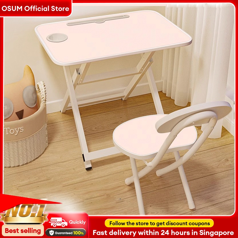 OSUM Children's foldable study table Kids study table kid folding table ...