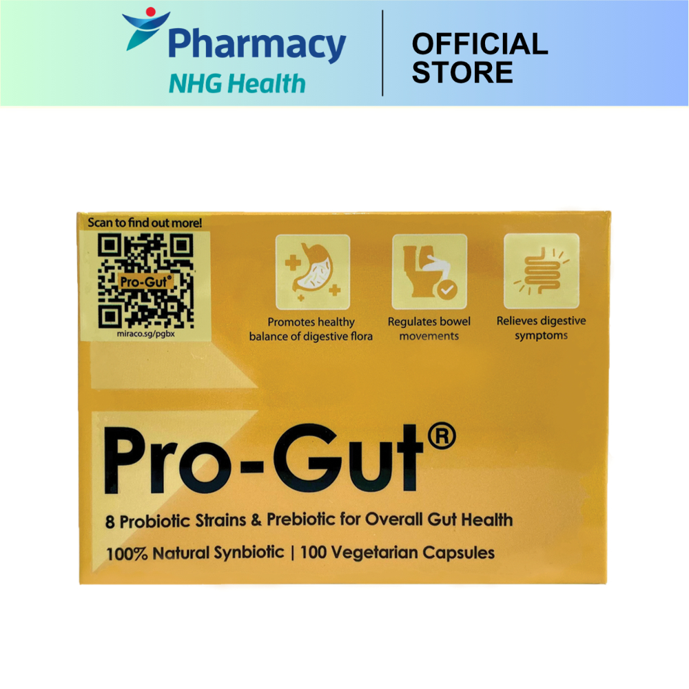 Pro-Gut Capsules 100s [8 Probiotics Strains & Prebiotic for gut health ...