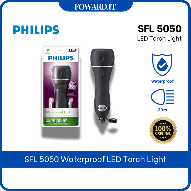 Philips Waterproof LED Torch Light SFL5050 | Shopee Singapore