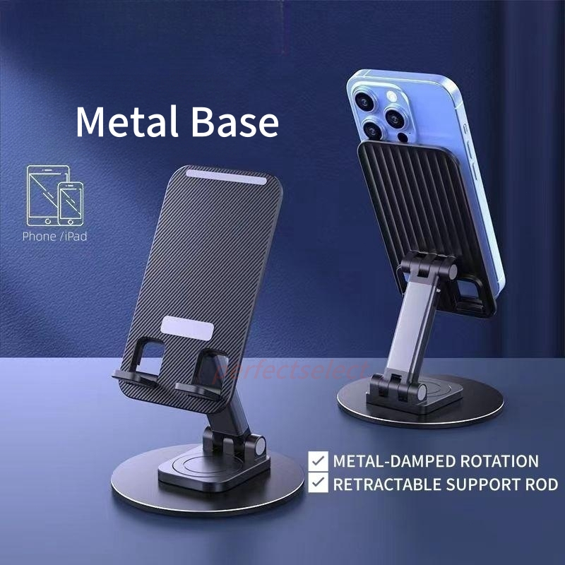 【SG Stock】 Mobile Holder Phone Stand Phone Holder Metal Base 360 Rotate ...