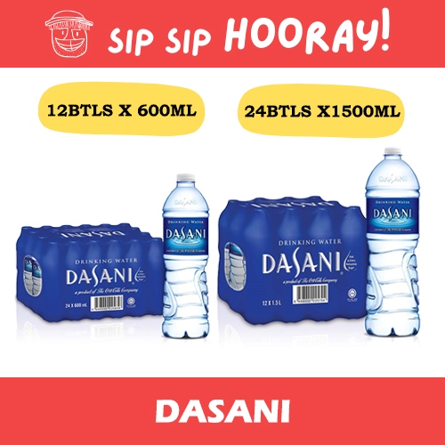 Dasani Drinking Water (24 x 600ml) or (12 x1.5L) - Case (Halal ...