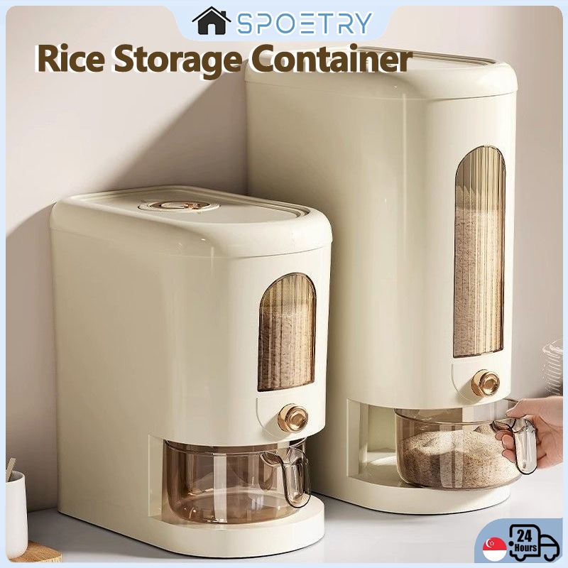 【SG-SPOETRY】Rice Storage Container Storage Box Container Rice Container ...