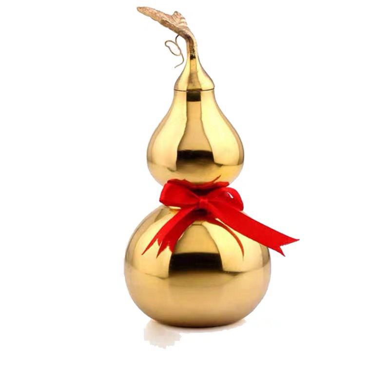 Polished Brass Copper Gourd Hu Lu Wu Lou Hulu Openable Removeable Leaf ...