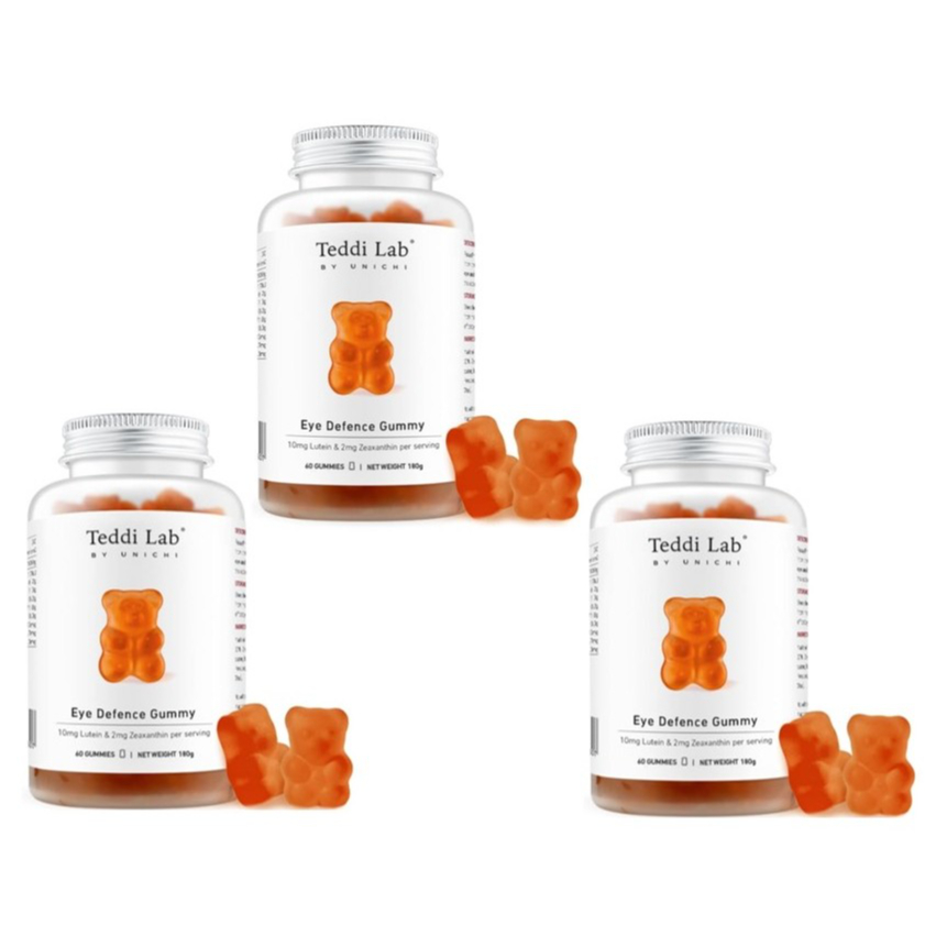 [BUNDLE OF 3] Teddi Lab Unichi Eye Defence Lutein Gummy (60 Gummies) | Shopee Singapore
