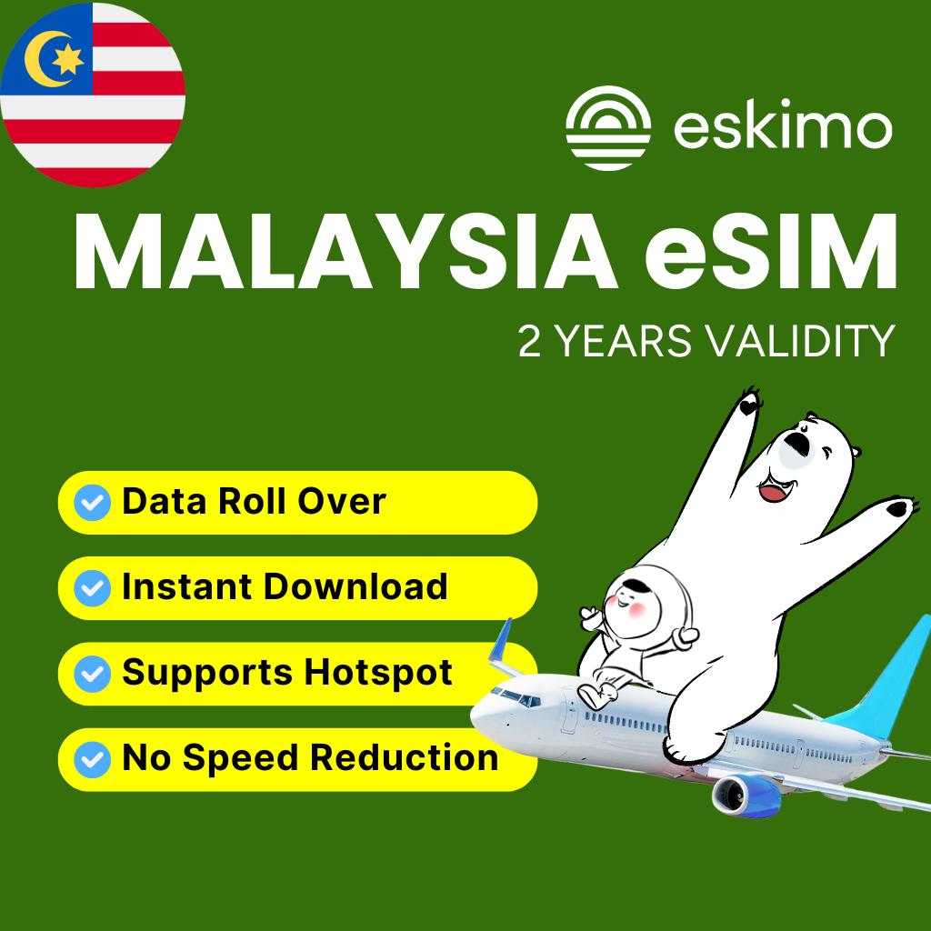 Eskimo eSIM Malaysia Data Plan (3GB and 1GB) - How to Redeem in Description | Shopee Singapore