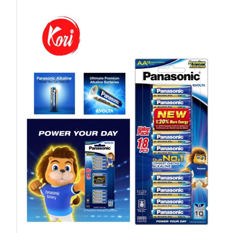 Panasonic Evolta Premium Alkaline Battery AA / AAA 12 / 18pcs per pack | Shopee Singapore