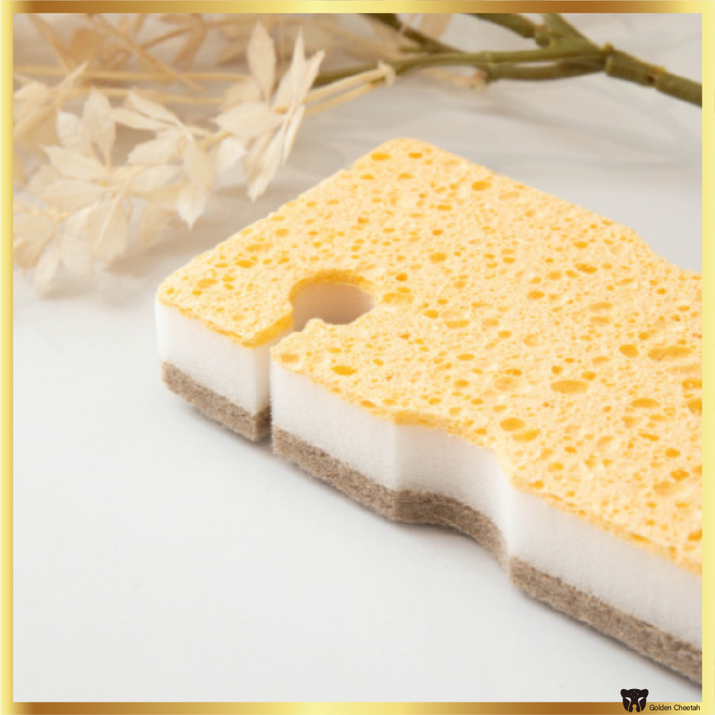 Daiso Korea Sisal Cellulose Dual-Sided Cleaning Sponge | Shopee Singapore