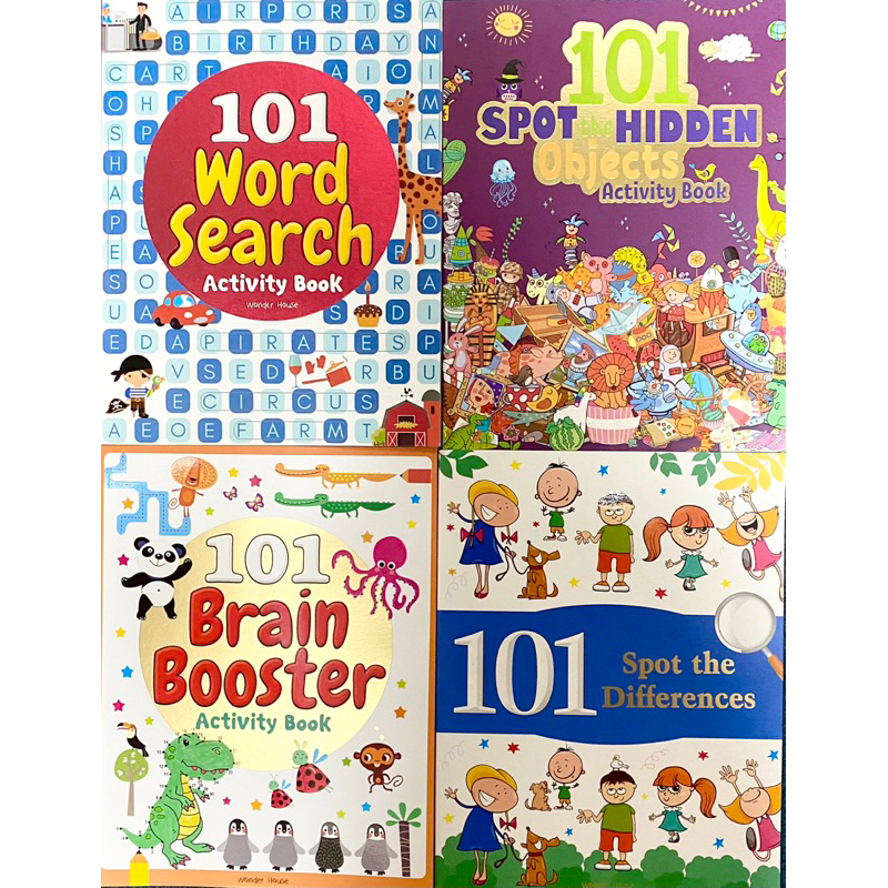 [SG Stock] 101 Activity Book : Spot the Difference / Word Search / Spot ...