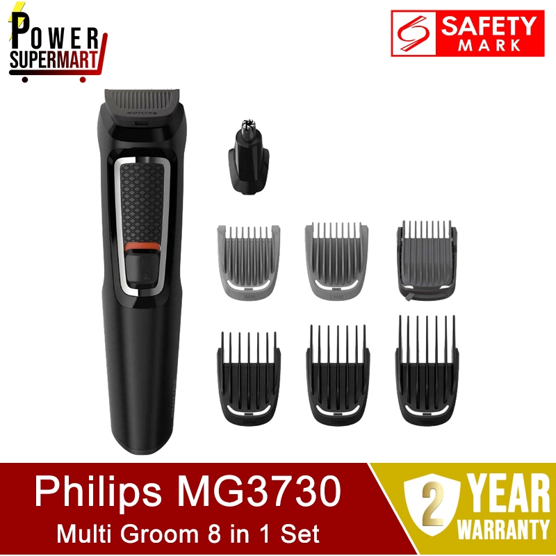 Philips MG3730 Multi Groom 8 in 1 Set. Rechargeable. Includes Nose Hair ...