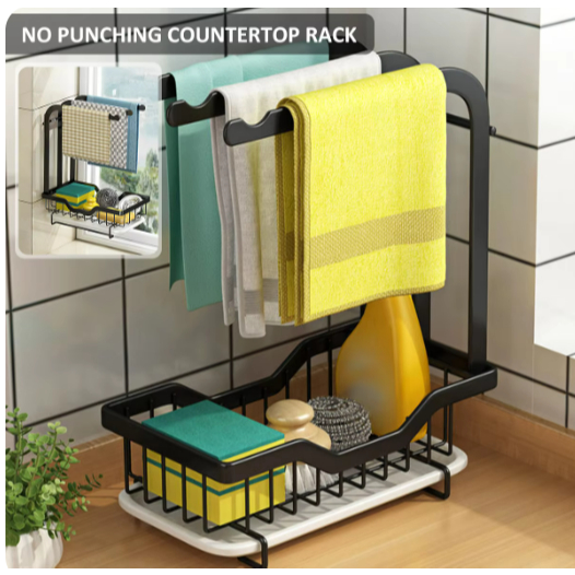 Rag Stand Sponge Holder Rust-Proof Dishcloth Hanger Sponge Rack Sturdy ...