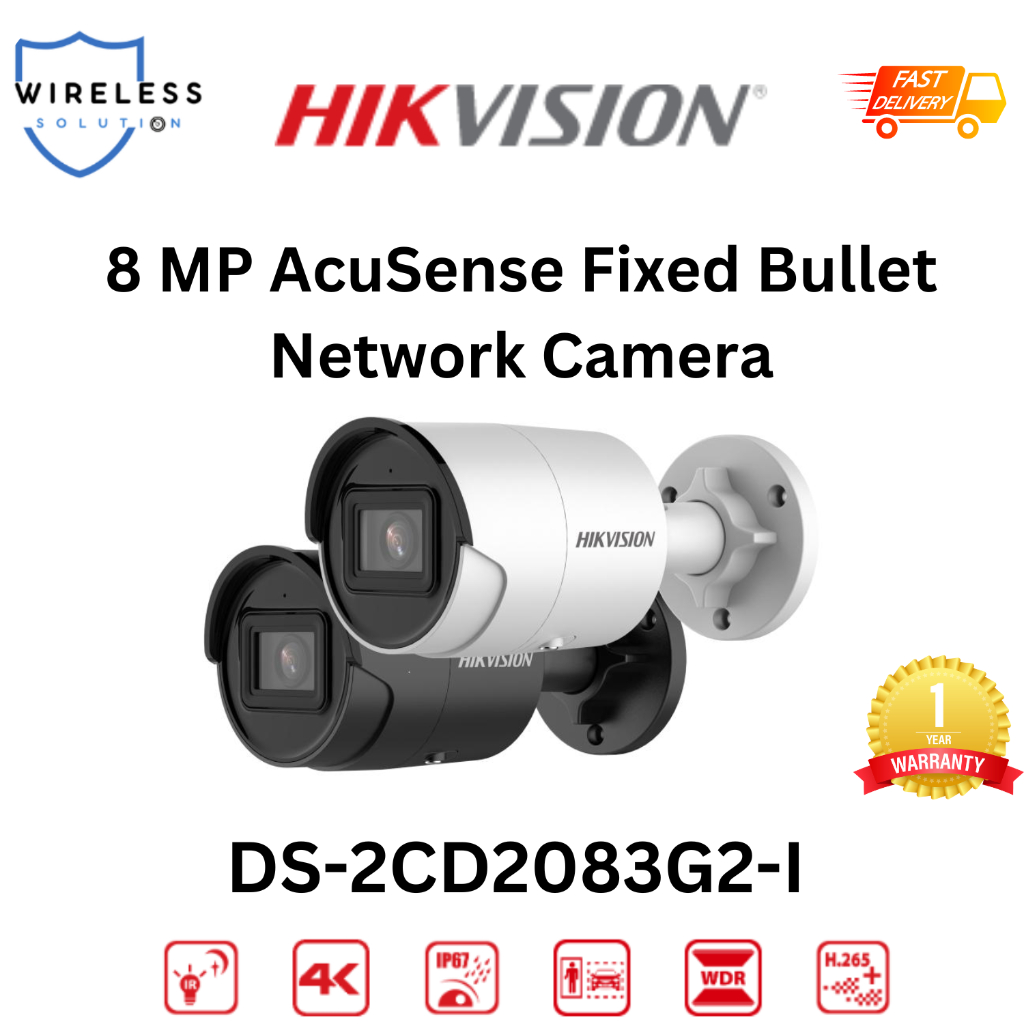 [SG LOCAL] Hikvision DS-2CD2083G2-I 8MP AcuSense Fixed Bullet Camera 4k ...