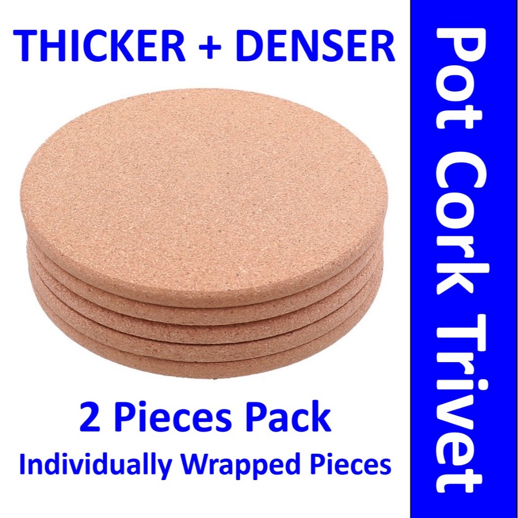 Cork Trivet ️ Pot Mat ️ Cork Board Coaster ️ 2 Pieces Set ️ Cock Pot ...