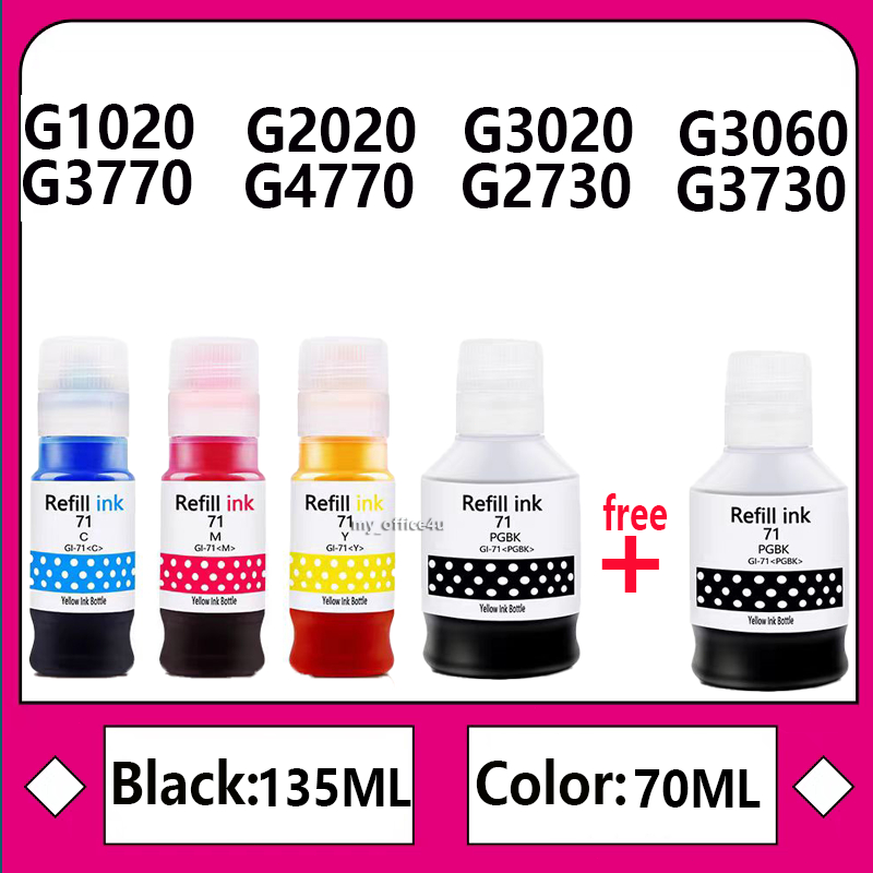 For Canon GI-71 GI 71 GI71 Ink Bottles for PIXMA G2020 G1020 1020 G3060 ...