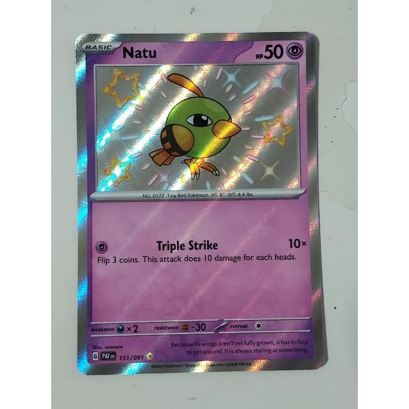 Pokemon shiny natu paldean fates card | Shopee Singapore