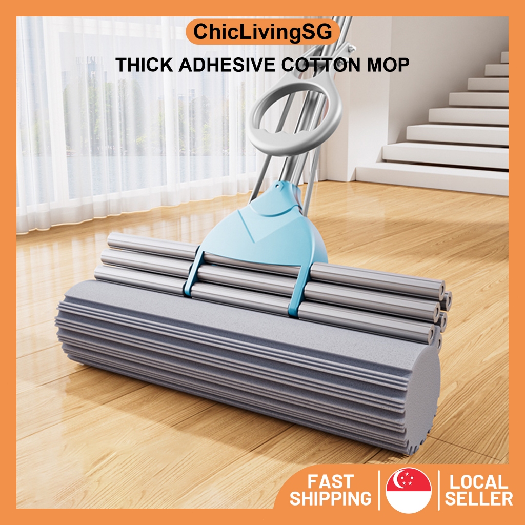 Sponge Mop Household Large Wet & Dry Mop Strong Water Absorption Mop ...