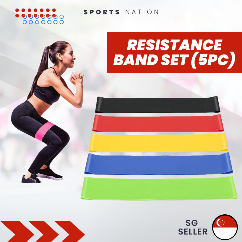 Resistance Band Set for Stretching Legs Exercise Gym Workout Yoga ...