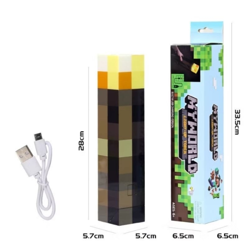 Minecraft Torch LED Night Light (Ready Stock) | Shopee Singapore