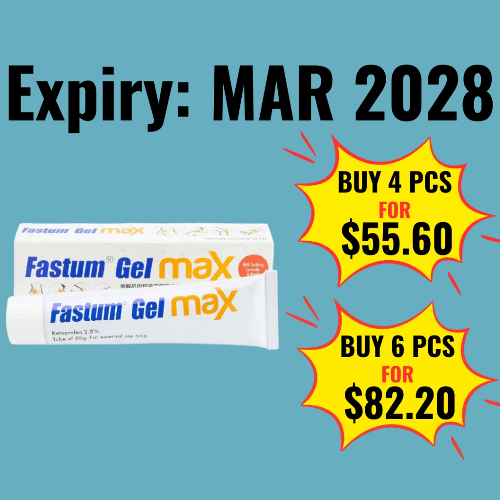 Fastum Gel Max Muscle Joint Pain 50g Rheumatic Tiger Balm Voren Bengay ...