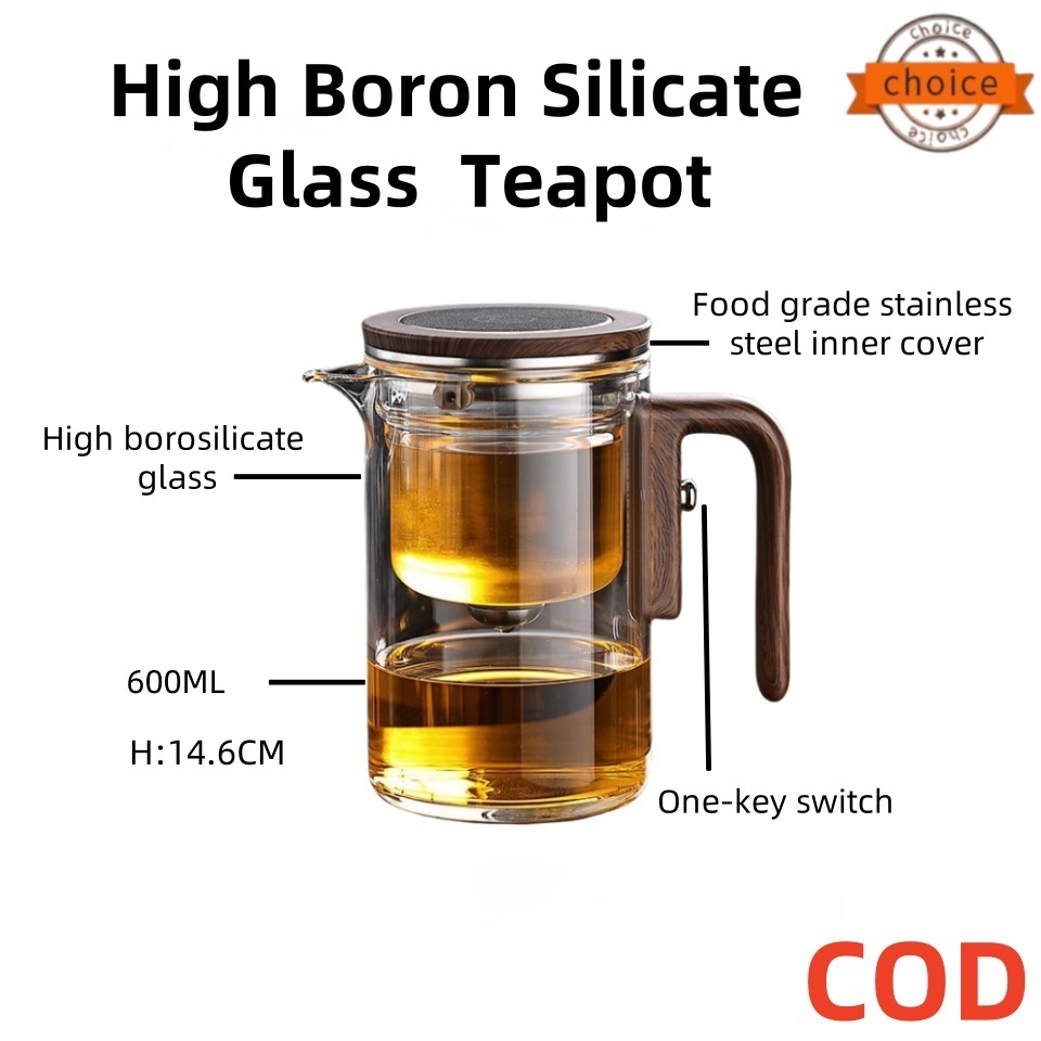 [ZM] Glass Teapot/600ML/800ML Magic Teapot/ Teapot With Strainer /Tea ...