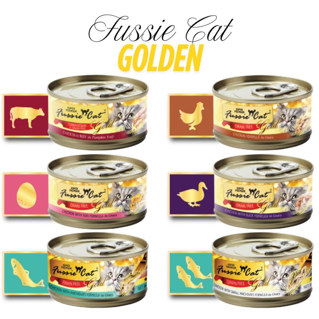 Fussie Cat Gold Label Cat Canned in Gravy Wet Cat Food (80g) | Shopee ...