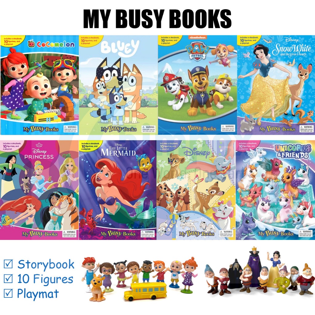 [SG]My Busy Books (Cocomelon, Disney Animals, Snow White, Mermaid, Paw ...
