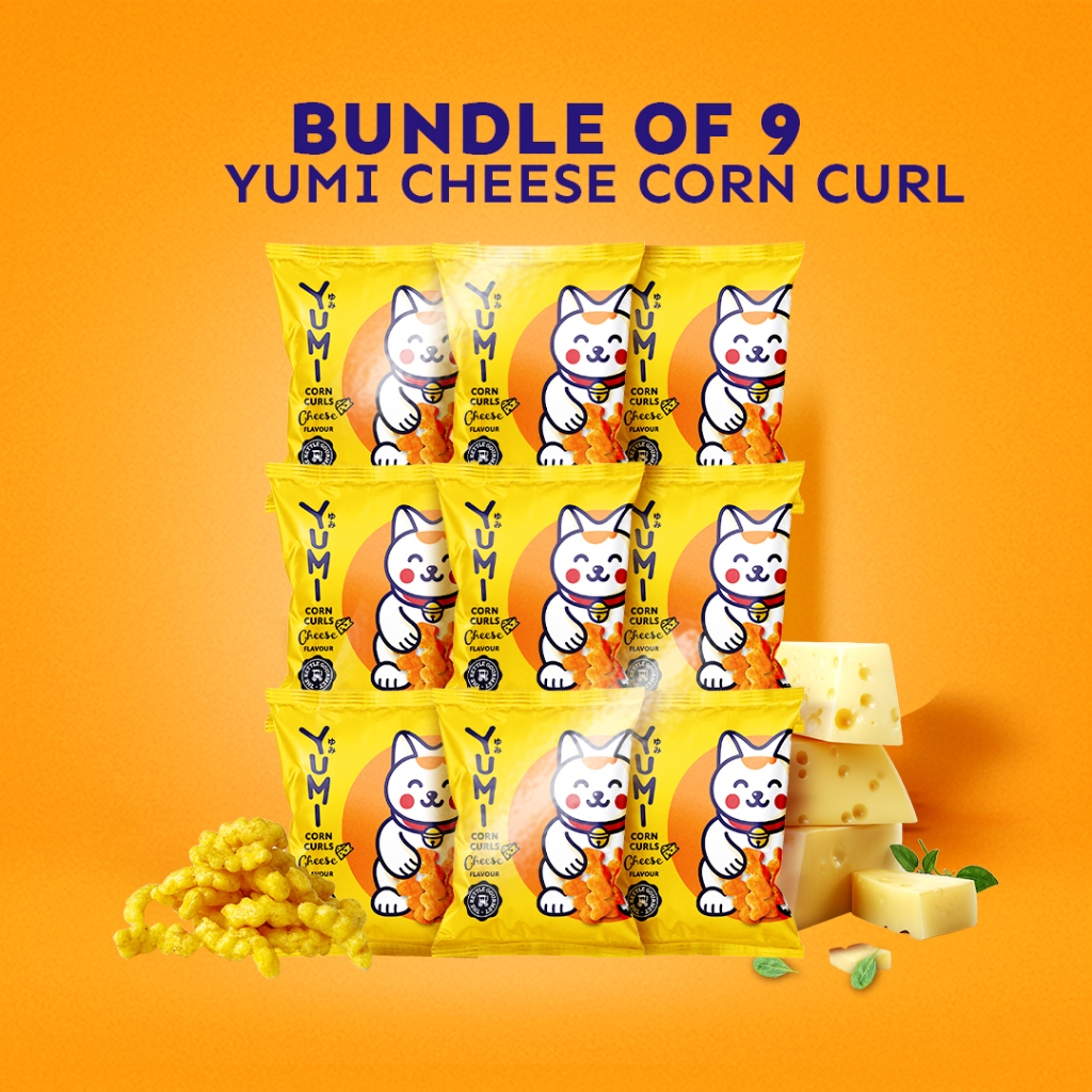 YUMI Cheese Corn Curls (Bundle of 9/15/30/48) | Shopee Singapore
