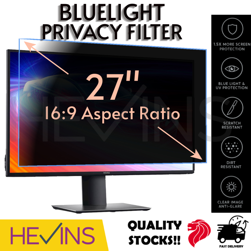 Privacy Screen Filter (Anti Blue Light Filter) for Desktop Monitor 27 ...