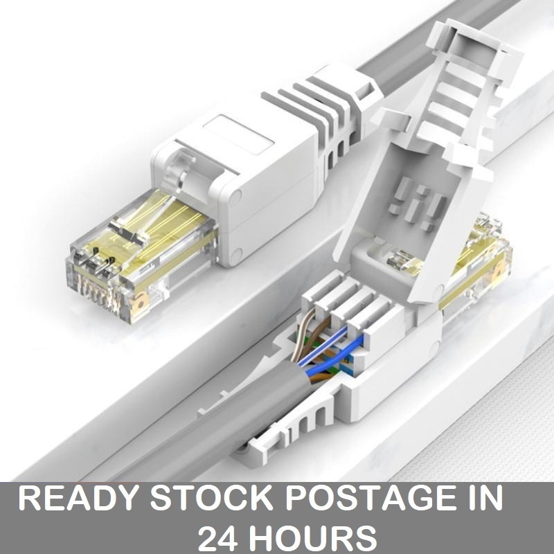 Tool Free RJ45 CAT5E CAT6 Connectors Punch Down Type Ethernet Cable ...