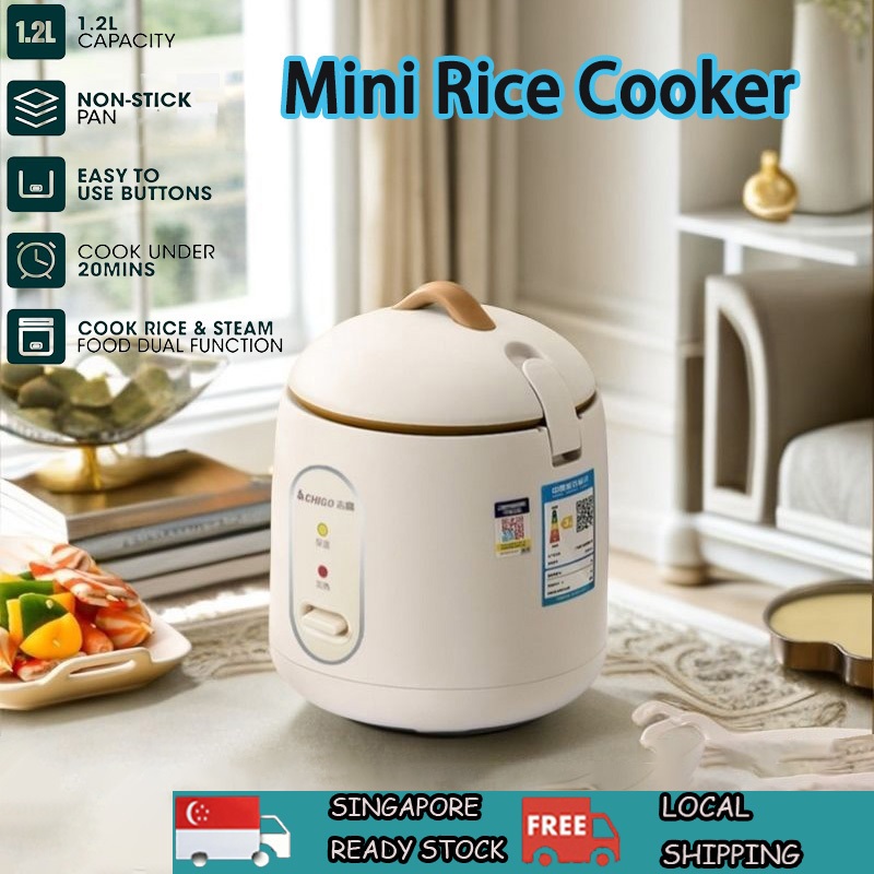 🇸🇬 [Ready Stcok]Mini Rice Cooker Electirc Lunch Box Rice Cooker With ...