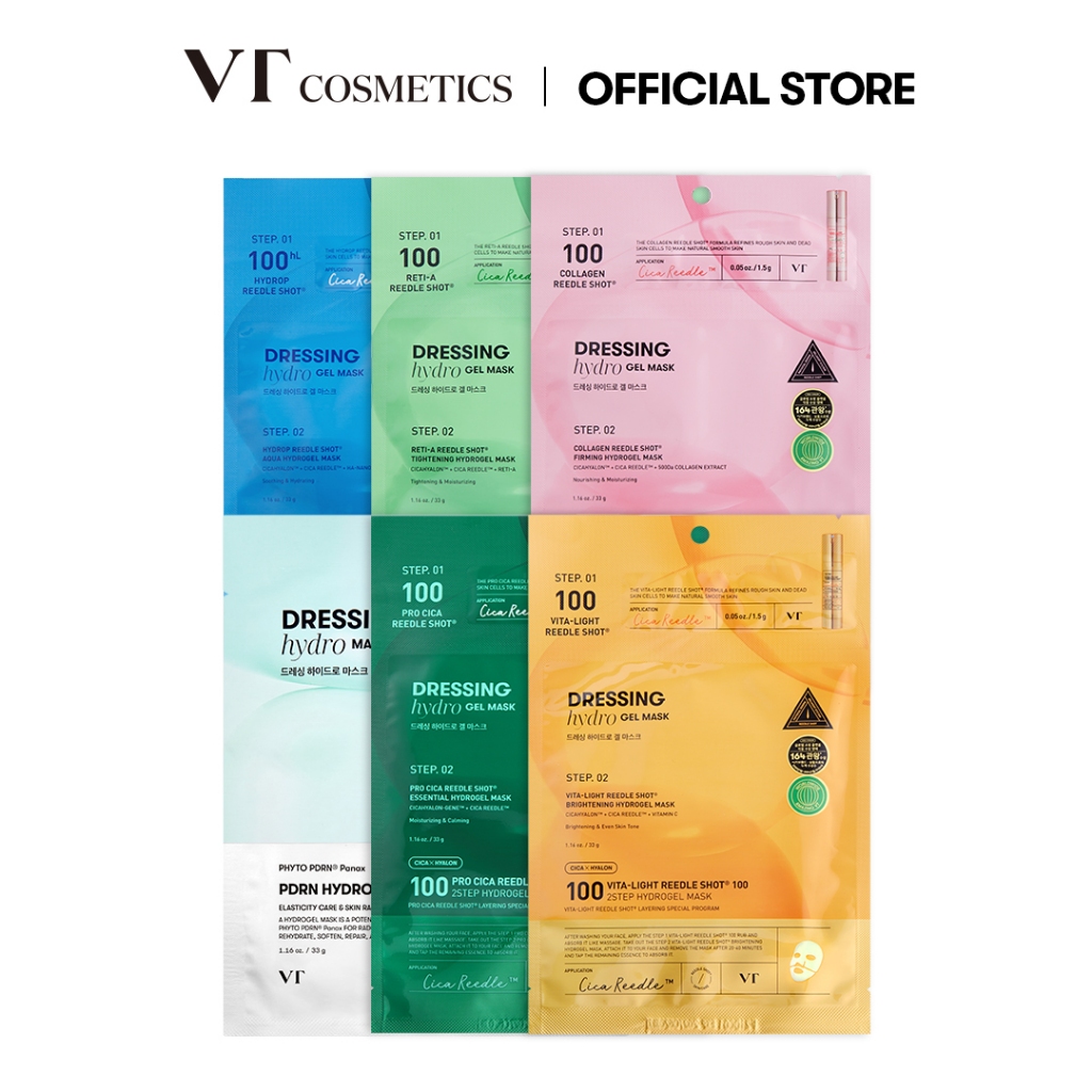 [VT] Color Reedle Shot 2Step Hydrogel Mask Quick Soothing, Ampoule Gel ...