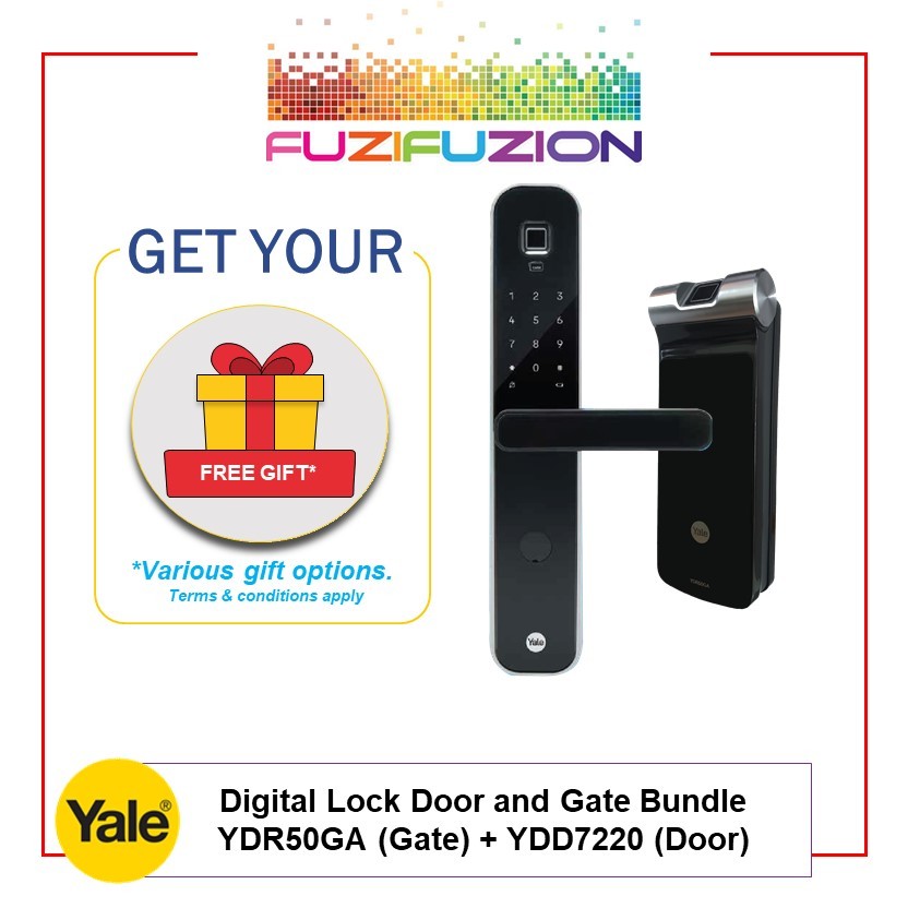 Yale YDR50GA Gate + YDM7220 With BioSecure™ Bundle | Shopee Singapore