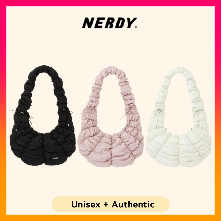 NERDY Pleated Ribbon Two-Way Hobo Bag (2024New) | Shopee Singapore