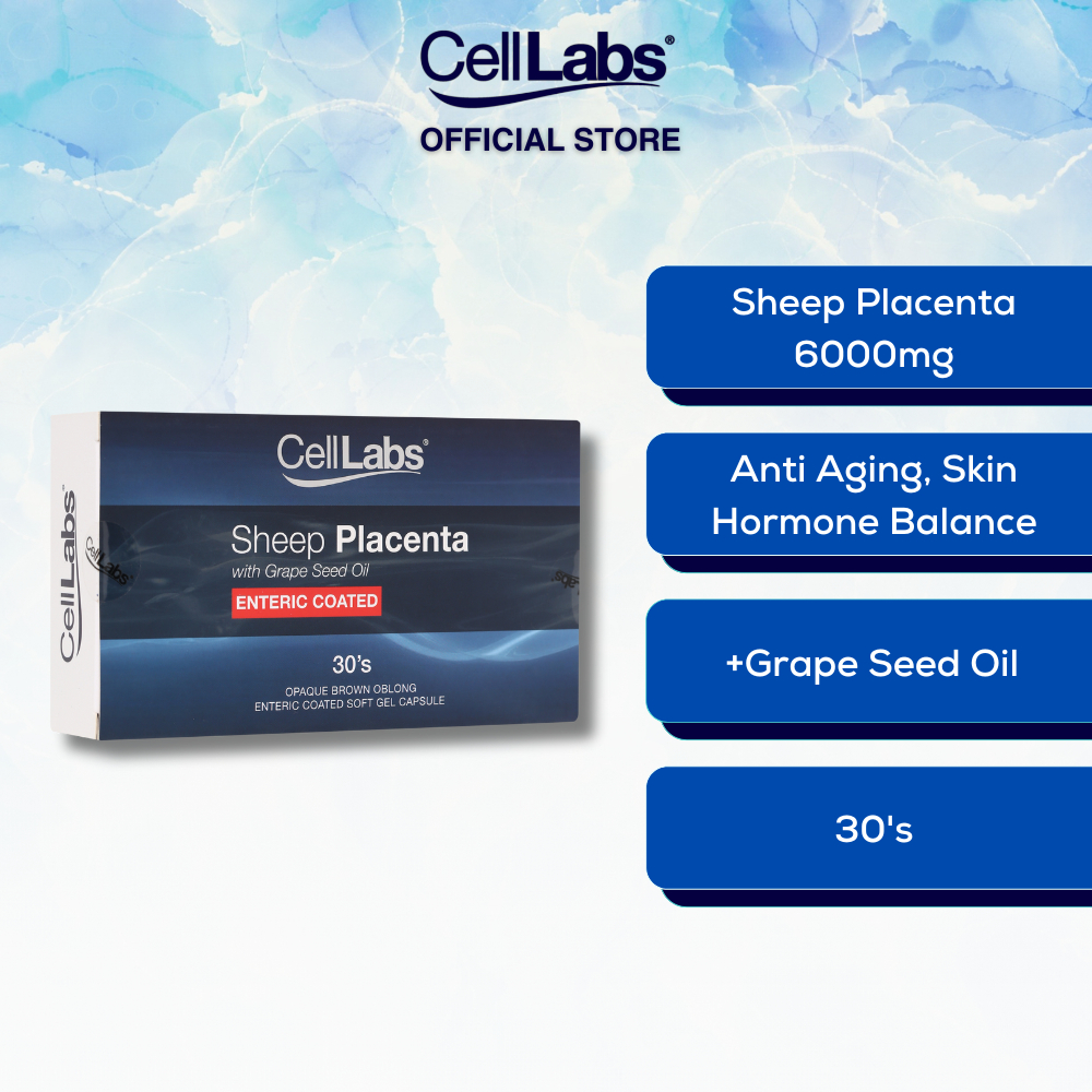 [FIANZ HALAL] CellLabs Sheep Placenta 6,000 mg with Grape Seed Oil Anti ...