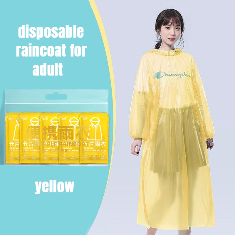 🇸🇬SG Disposable Raincoat For Adult and Kids Portable Raincoat Pocket ...