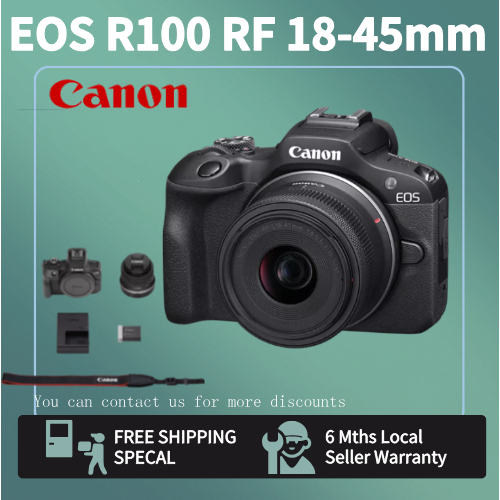 Canon EOS R100 RF-S18-45mm F4.5-6.3 IS STM Lens Kit丨Mirrorless Camera ...