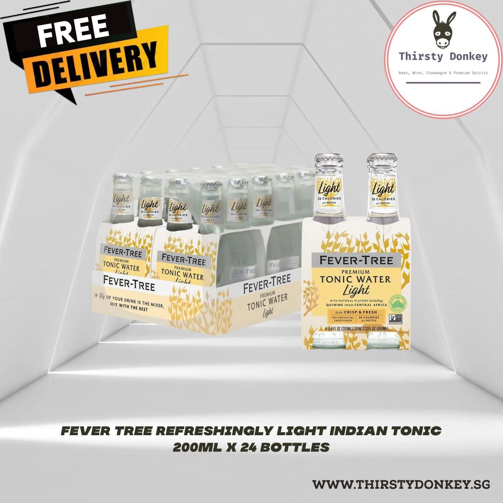 Fever Tree Refreshingly Light Indian Tonic (200ml x 24 bottles) (Exp ...