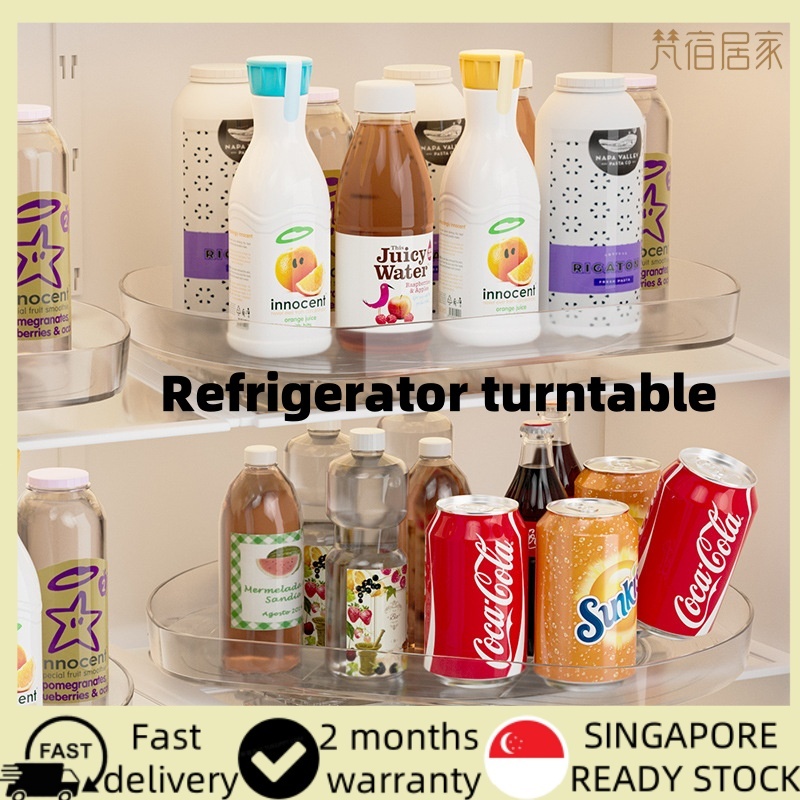 Kitchen Organizer Fridge Lazy Susan Turntable 360°Rotating Rectangular ...