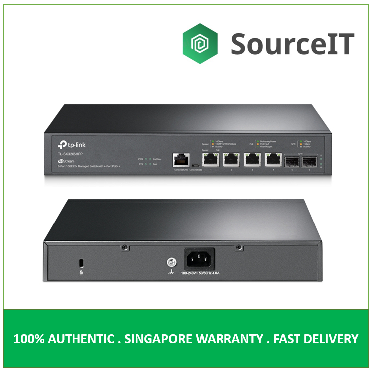 TP-Link Omada 6-Port 10GE L2+ Managed Switch with 4-Port PoE++ | TL ...